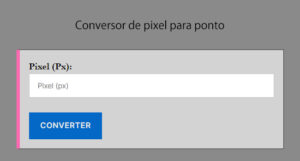Conversor de pixel para ponto