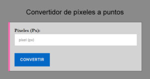 Convertidor de píxeles a puntos