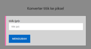 Konverter titik ke piksel