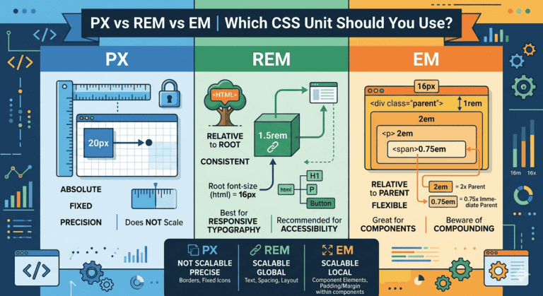 PX vs REM vs EM | Which CSS Unit Should You Use?
